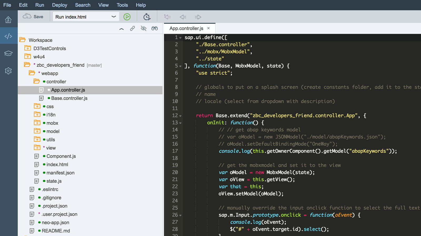 Colors For SAP Web IDE!